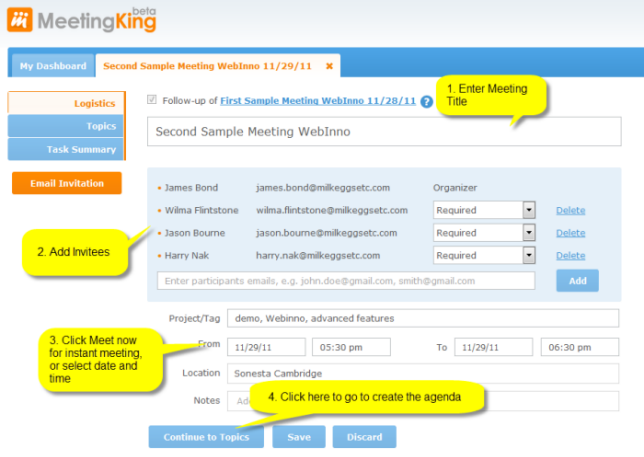 complete-logistics-644 - Meeting Agenda & Meeting Minutes Software