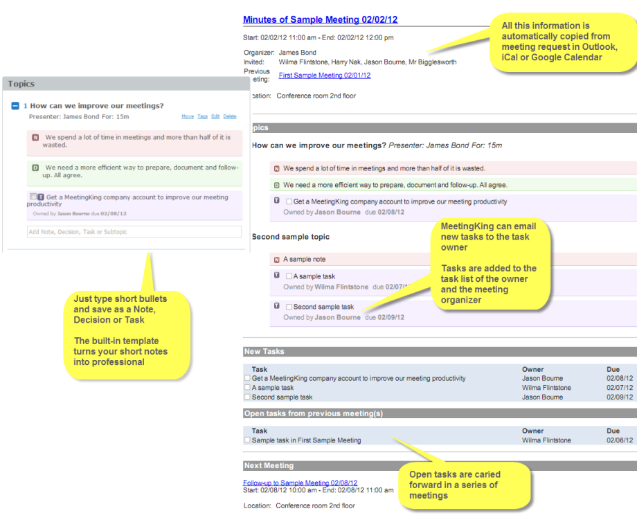 turn-notes-into-minutes - Meeting Agenda & Meeting Minutes Software