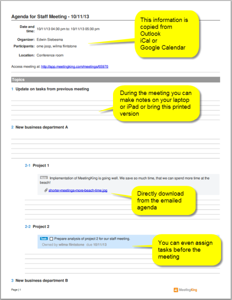 Meeting Agenda Software: Create an Agenda with MeetingKing